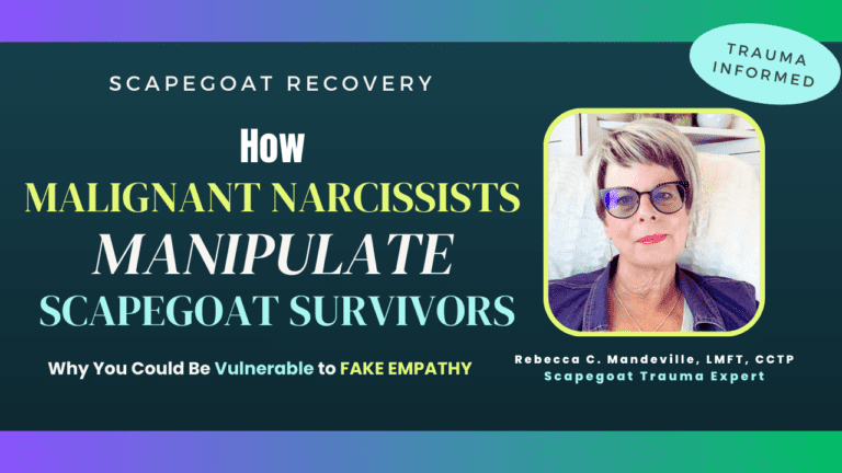 Malignant narcissist trait that can fool scapegoat survivors